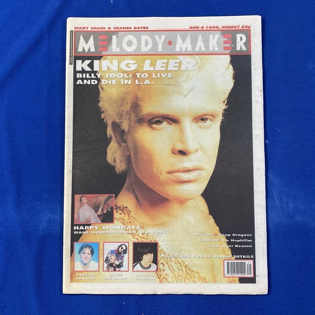 MELODY MAKER AUGUST 4, 1990 KING LEER BILLY IDOL: TO LIVE AND DIE IN L ...