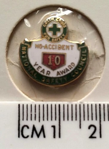 NATIONAL SAFETY COUNCIL 10 Years "No-Accident" Badge $9.99 - PicClick AU