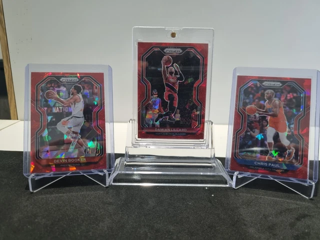 LOT/NBA - DAMIAN Lillard Red Prizm, Chris Paul Red Prizm, Devon Booker ...