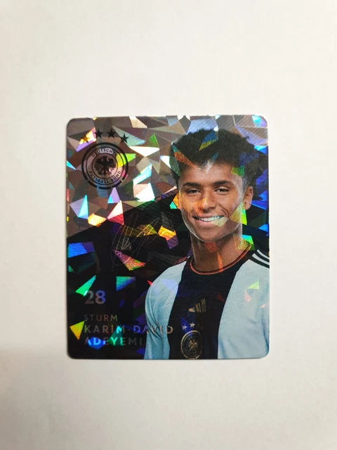 REWE DFB GLITZER Sammelkarten 2022 Nr. 28 Karim David Adeyemi Neu ...