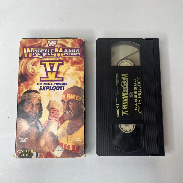 WWF - WRESTLEMANIA 5 V 1989 VHS Wrestling WWE Hulk Hogan Macho Man ...