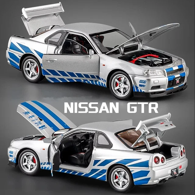 1:32 NISSAN SKYLINE GTR R34 Diecast Car Model EUR 39,59 - PicClick FR