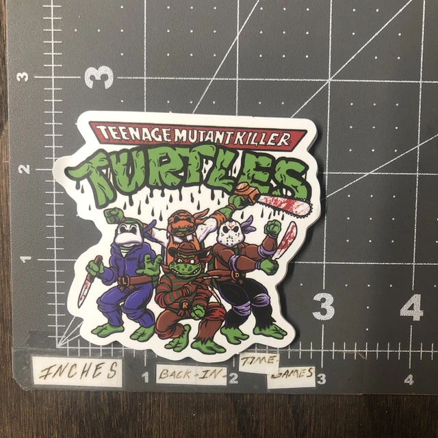 TEENAGE MUTANT KILLER Turtles Humor Sticker For Skateboard Guitar Ect ...