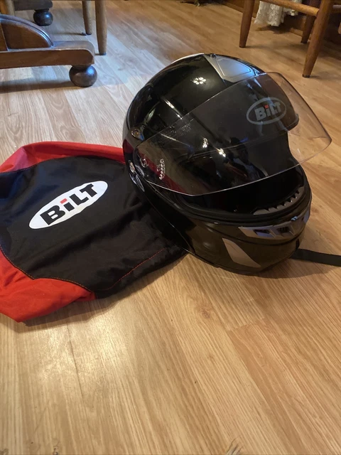 BILT MODEL BLH 6 Full Face Motorcycle Helmet BLACK Size M Unisex -carry ...