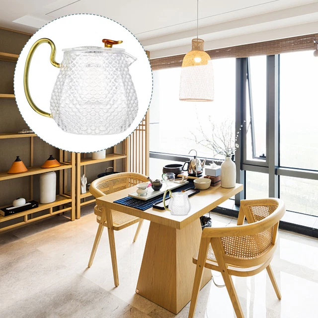 WATER JAR BOROSILICATE Teapot Beverage Pitchers Flower Bottle £18.45 ...