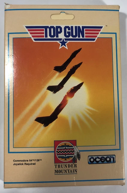 TOP GUN / Thunder Mountain / Commodore 64/128 Box / Manual / Disk $25. ...