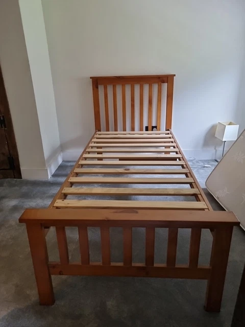 SINGLE BED FRAME Without Mattress Solid Pine £21.52 - PicClick UK