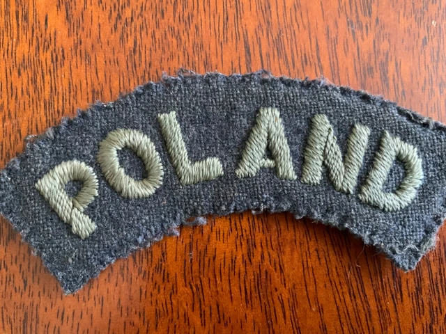 ORIGINAL WW2 RAF polish air force POLAND officers cloth nationality ...