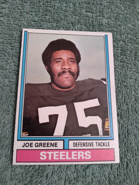 1974 TOPPS FOOTBALL #40 Pittsburgh Steelers Hall of Fame DT Mean Joe ...