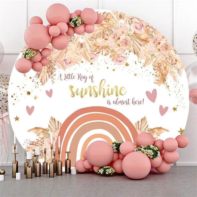 A LITTLE RAY Sunshine Is Almost Here Birthday Round Backdrop $37.94 ...