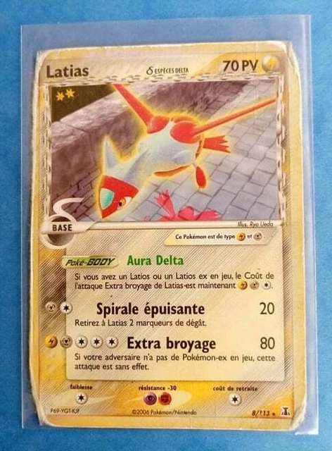 CARTE POKÉMON FRANÇAISE Latias Holographique Logo 8/113 EX Espèce Delta ...