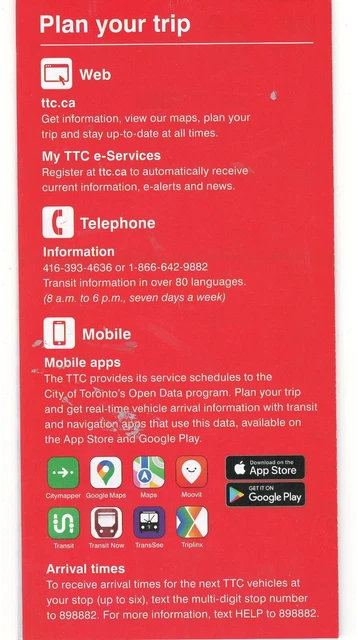 TTC 🚌🚇🚋 RIDE Guide Map 2023 Summer Toronto Canada Subway Bus Public ...