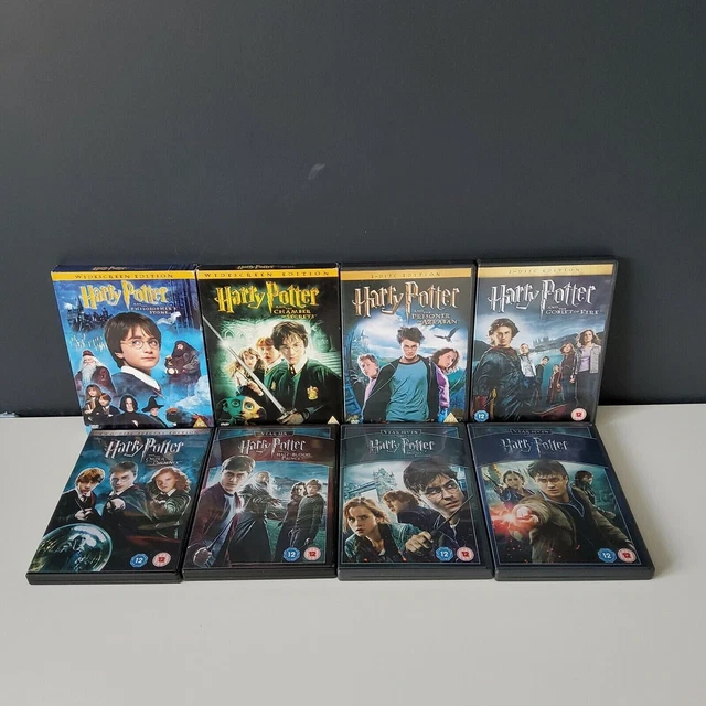 HARRY POTTER DVD Bundle Complete 1-8 Full Set Films Movies - All Double ...