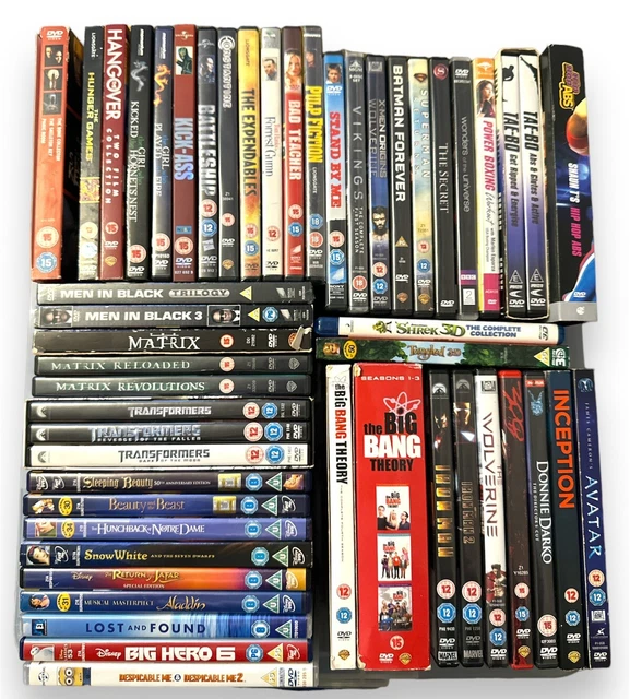 MIXED GENRE MOVIES 60 DVD's, Boxsets Wholesale Joblot Bundle VGC Disney ...
