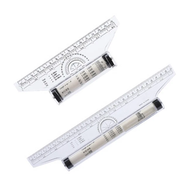 MULTIPURPOSE DRAWING PARALLEL Rolling Ruler Balancing Scale for Office ...