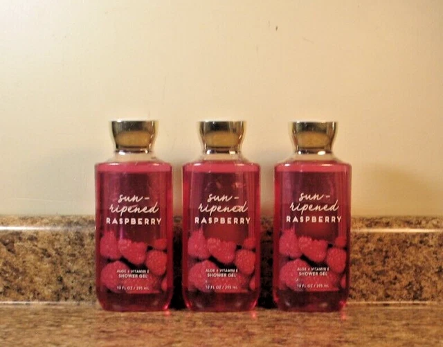 BATH & BODY Works Sun-Ripened Raspberry Shower Gel LOT Of 3 NEW $46.95 ...
