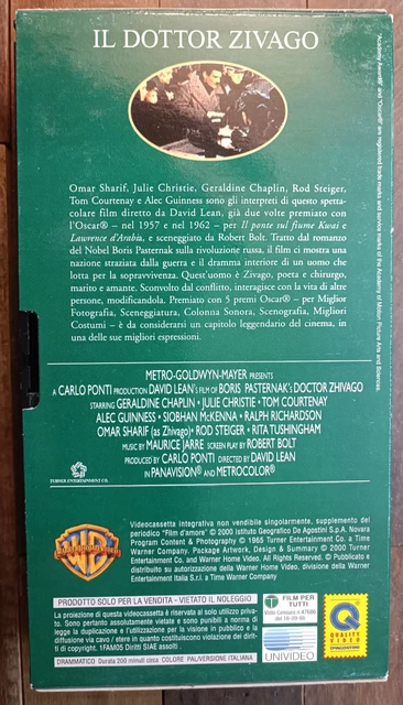 IL DOTTOR ZIVAGO Film Cassetta in VHS DeAgostini EUR 11,97 - PicClick IT