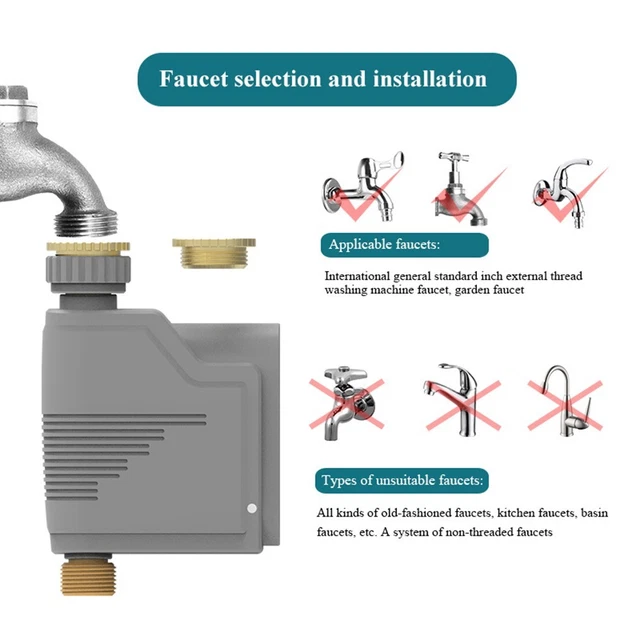 FOR TUYA COMPATIBLE Smart Watering Timer Wi Fi Connectivity Water Flow ...