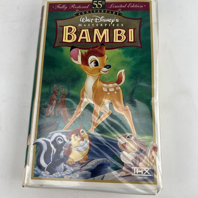 DISNEY BAMBI VHS 55th Anniversary Masterpiece Limited Edition 1997 ...