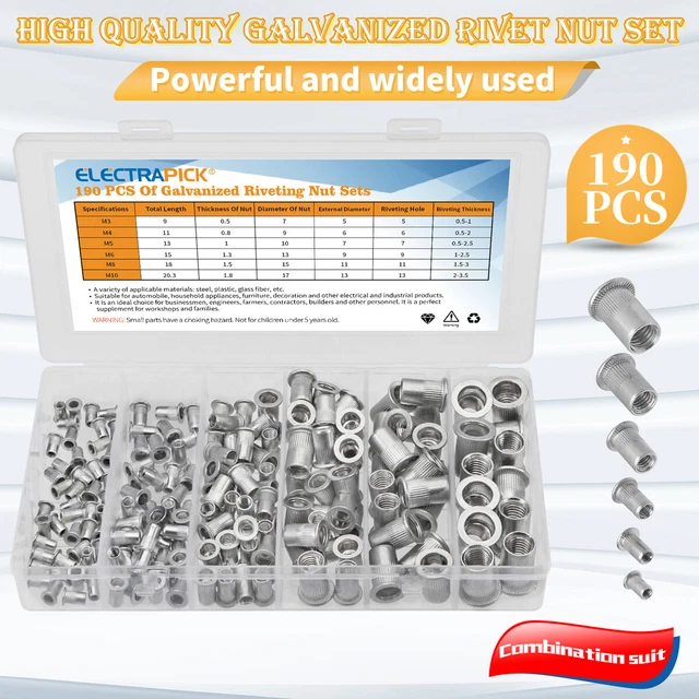 ALUMINUM NUTSERT RIVET Nut Metric Rivnut Blinded Flange M3 M4 M5 M6 M8 ...