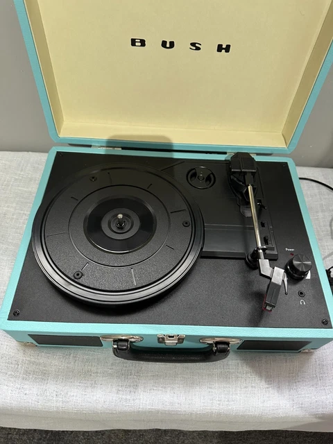BUSH PORTABLE RETRO Classic Turntable Record Player Blue £38.00 ...