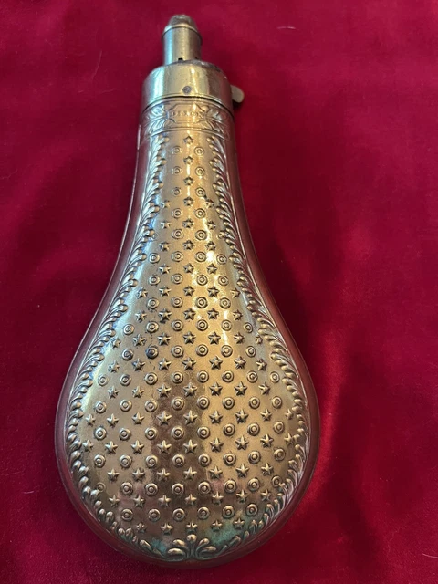 RARE 8& CIVIL War " Dixon " Musket Powder Flask / Bright Clean ...