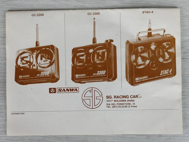 DIGITAL SANWA RADIO Control - Gc2200/Gc3300/Stac 4 - Original Manual £21.95 - PicClick UK