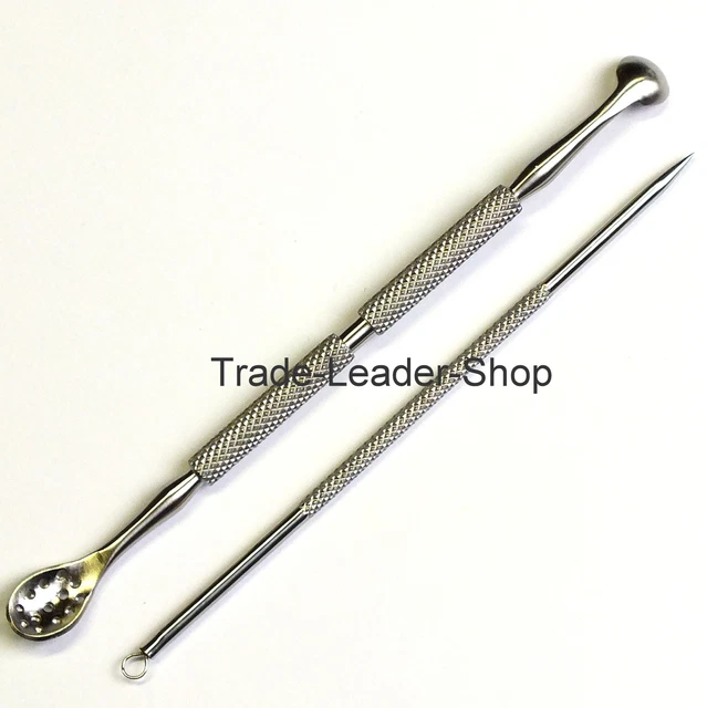 2-PIECE SKINCARE SET Blackhead Extractor Spoon Needle NATRA £4.76 ...