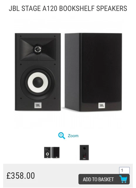 JBL STAGE A120 2-Way Bookshelf Speakers Brand New £150.00 - PicClick UK