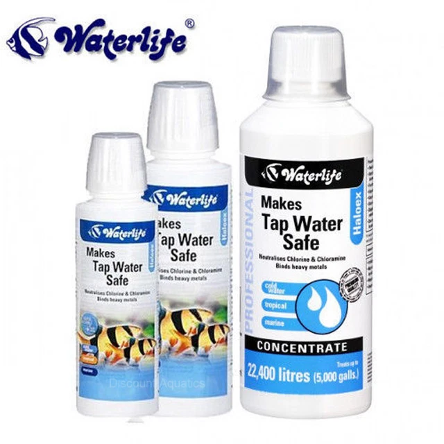 WATERLIFE HALOEX AQUARIUM Fish Tank Tap Water Safe Chlorine Remover 100 ...