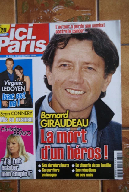 Magazine Ici Paris N°3394 Bernard Giraudeau Serge Gainsbourg Jacques