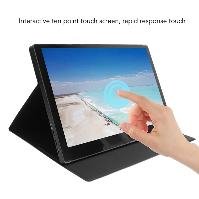 13.3IN PORTABLE MONITOR 2K HDR External Monitor Touch Built In Speaker ...