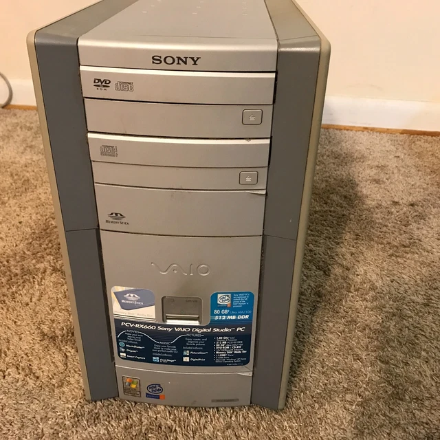 VINTAGE SONY VAIO PCV-RX660 Pentium 4 Desktop Computer PC as-is for ...