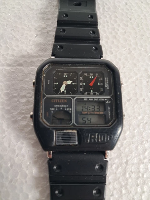 CITIZEN ANA DIGI temp wr100 watch Original 1980 8982-085264 TA One ...