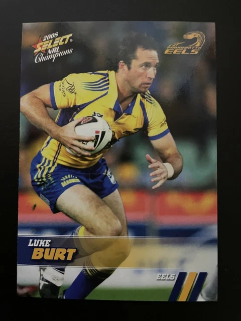 NRL 2008 SELECT Champions Trading Card #113 Luke Burt - Parramatta Eels ...