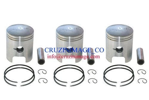 72-77 SUZUKI GT550 1.00mm OVERSIZE PISTONS SET 3 PISTONS INCLUDE CI ...
