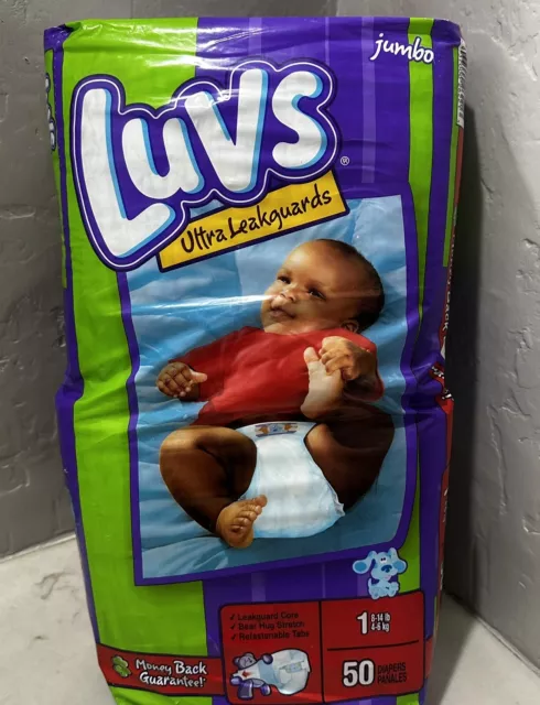 VINTAGE 2009 LUVS Blues Clues Diapers Size 1 Jumbo Pack 50 Diapers $95. ...