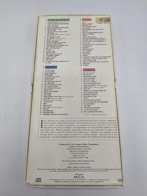 THE PATSY CLINE Collection by Patsy Cline, 4 CDs w/ booklet (1991 MCA ...