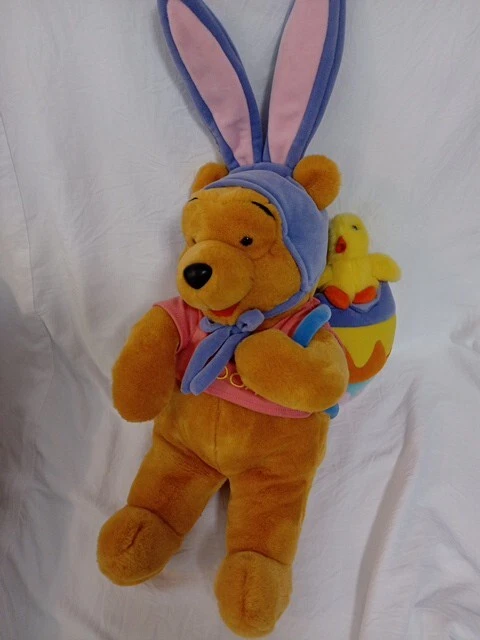 DISNEY'S WINNIE THE Pooh Easter Plush with Baby Chick in Egg Backpack ...