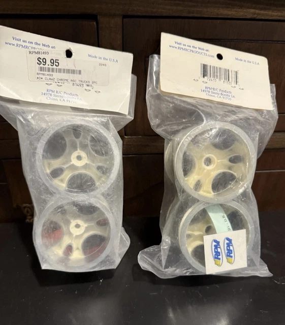 2.2 RPM CLAWZ Chrome Wheels Complete Set FT & RR Associated RC10GT RC10 ...