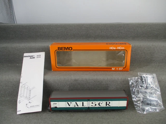 BEMO H0M 2278 125 Güterwagen Schiebewandwagen der RhB VALSER in OVP EUR ...
