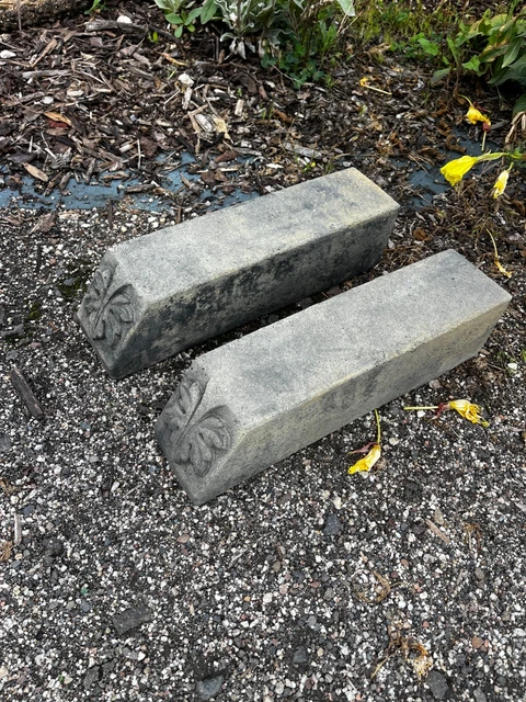 FÜSSE FUSS PAAR Blatt für Blumenkübel Pflanzkübel Kunst Sandstein Antik ...
