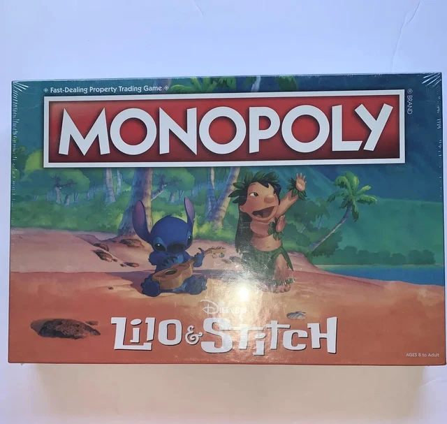 DISNEY LILO AND Stitch Monopoly Board Game Collectable Tokens Usaopoly ...