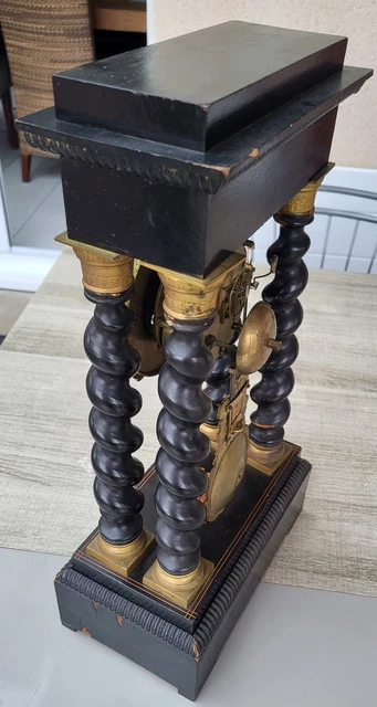 ANCIENNE PENDULE CLOCK horloge regulateur carillon à colonnes Napoléon ...