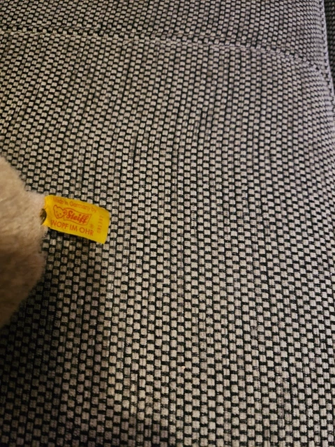 STEIFF PELUCHE LIÈVRE Beige Doux Bouton Oreille 17 cm EUR 20,95 ...