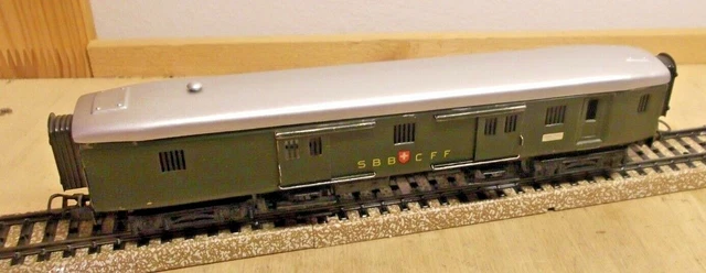 MÄRKLIN H0 4017 348/4 Leichtschnellzug Gepäckwagen grün der SBB CFF Blech EUR 34,90 - PicClick DE