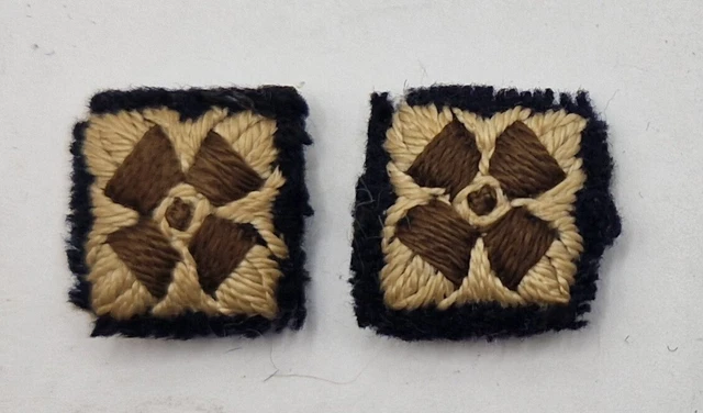 WW2 BRITISH ARMY 2nd Lieutenant Rifle Reg Embroidered Shoulder Rank ...