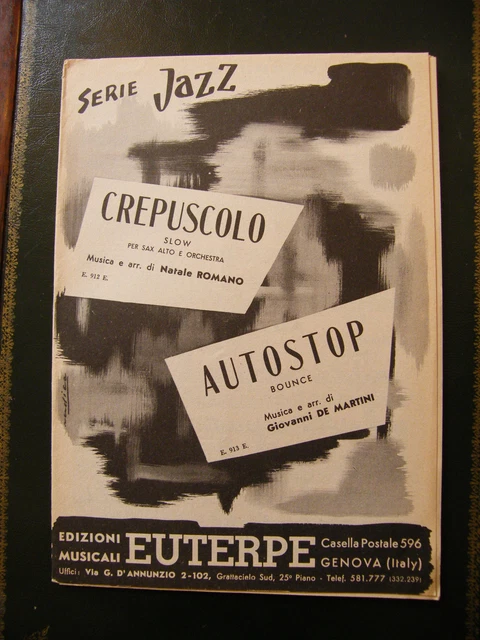 & SPARTITO SÉRIE Jazz Crepúsculo Romano Autostop Martini " EUR 14,76 ...