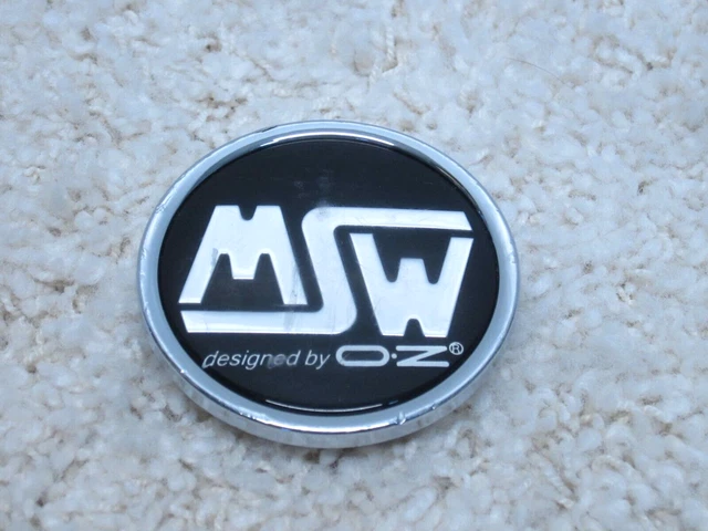MSW PCF86 CUSTOM Alloy Wheel Snap On Chrome & Black Center Cap #2B-7 ...