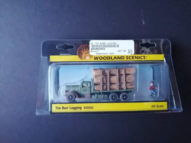 WOODLAND SCENES HO Scale Tim Burr Logging, AS5553 Carded sealed ...